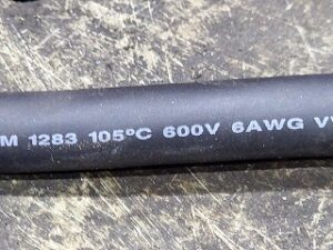電線屑 銅線 太陽ケーブルテック E67647 T AWM 1283 105℃ 600V 6AWG VW-1 TAIYO AWM IA／B 105℃ 600V FT1 TAIYO 07V-K ...